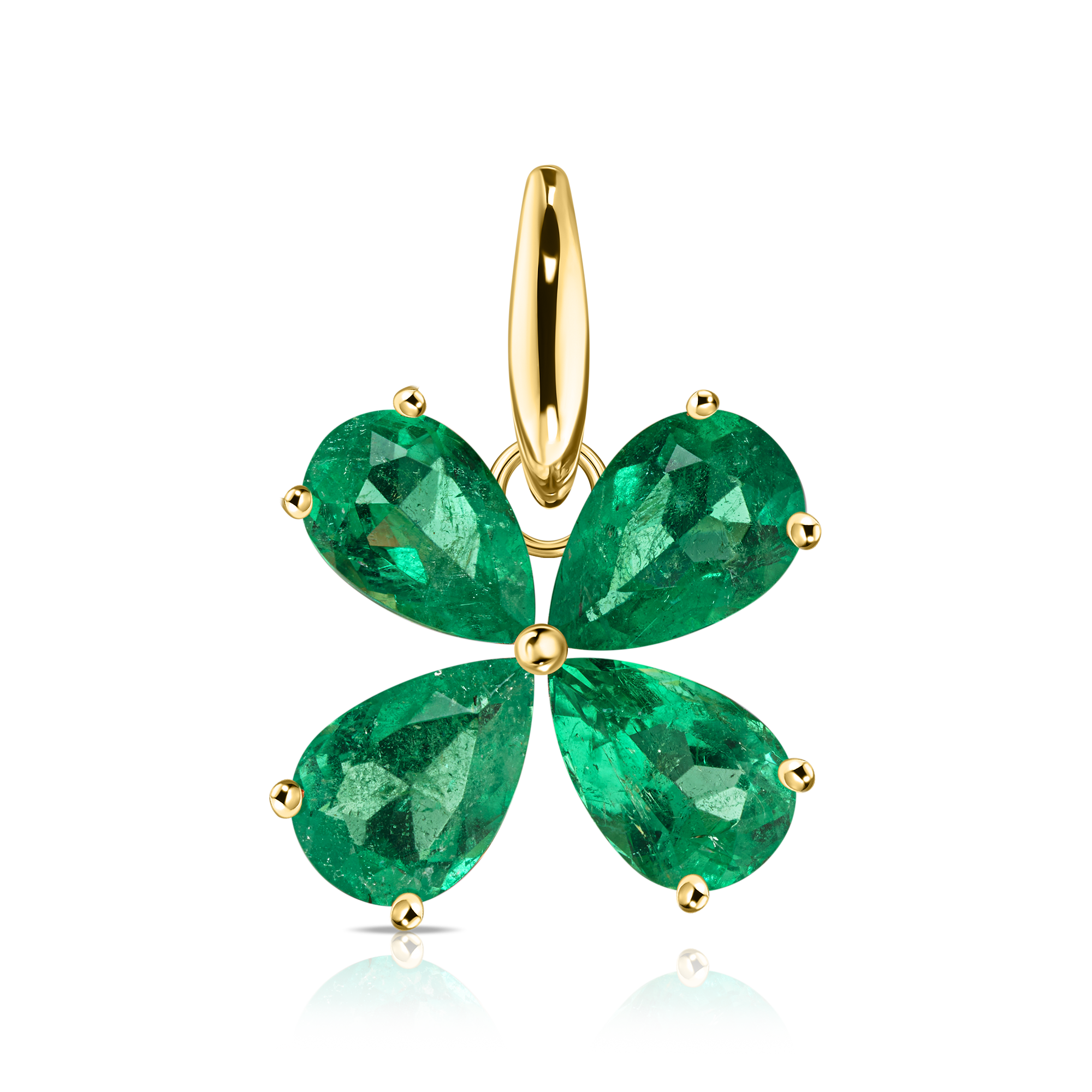 Clover Colombian Emerald Pendant – ISA GRUTMAN