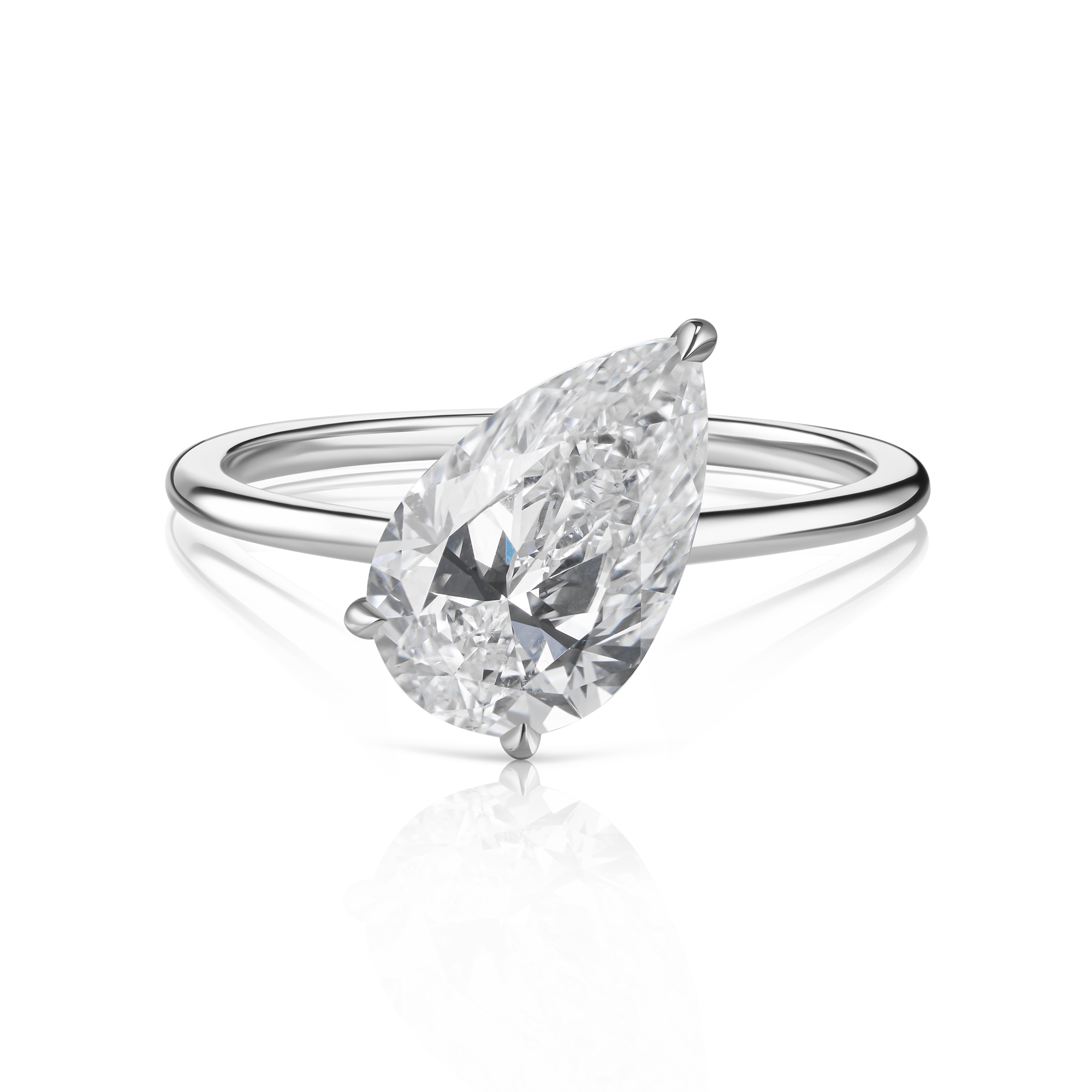 Large Floating Pear Diamond Ring – ISA GRUTMAN
